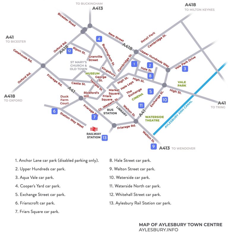 Public Car Parks in Aylesbury town centre • Aylesbury info